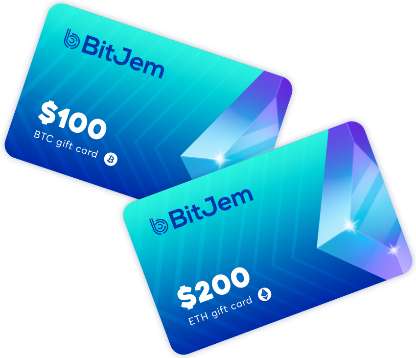 BitJem | A Crypto Gift Card Redeemable for Bitcoin, ETH, & USDC